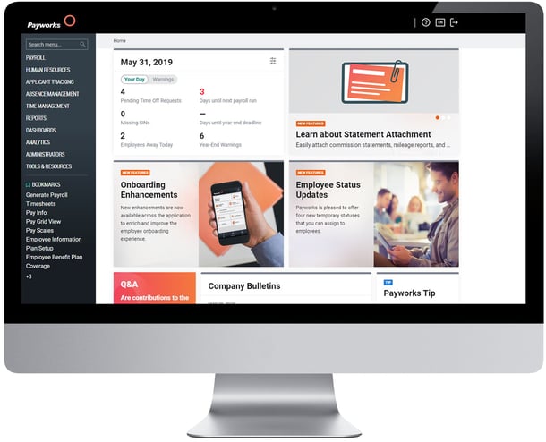 Searching for timely payroll and HR info? Payworks' Home Screen has ...