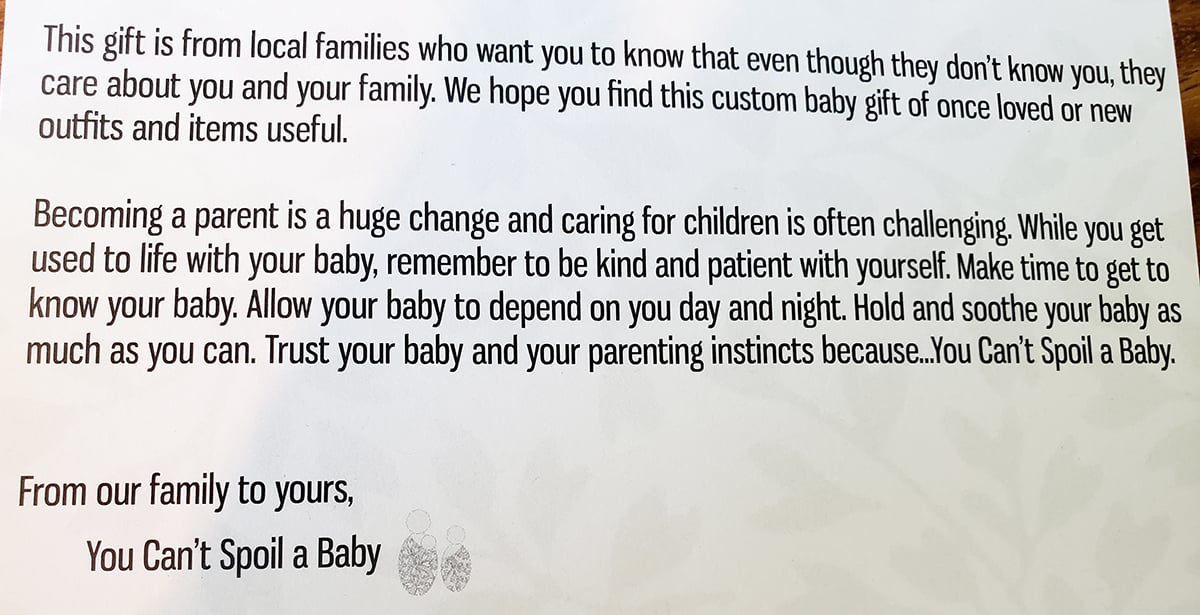 You can't spoil a baby